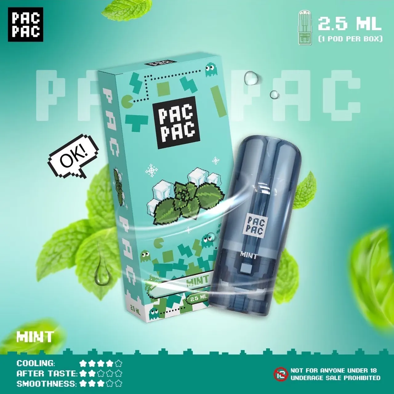 Pac Pac Pod Mint - Pac Pac กลิ่นมินต์ - Kardinal Stick Pod